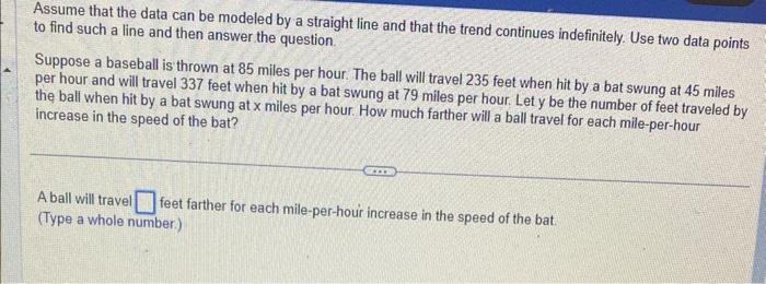 Solved Assume that the data can be modeled by a straight | Chegg.com