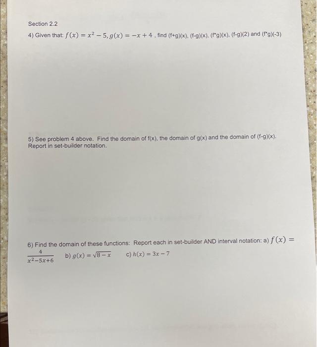 Solved College Algebra Chapter 2 paper HW problems The | Chegg.com