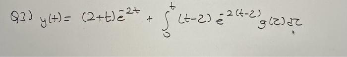 Solved Q3) Express the solution of the initial value problem | Chegg.com