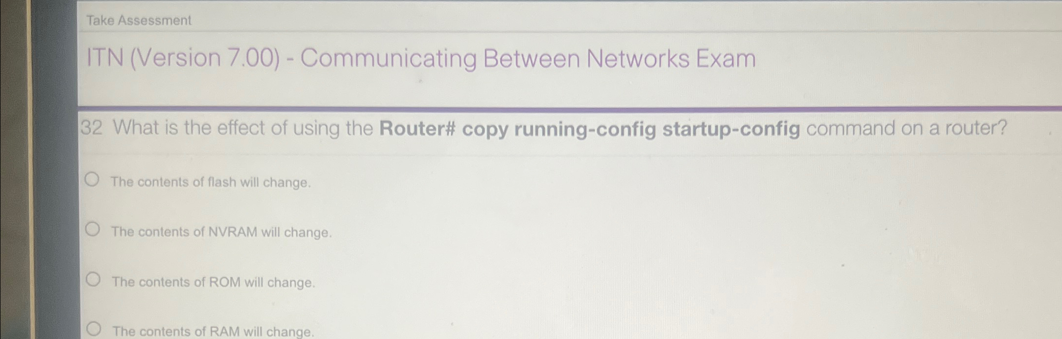 Solved Take AssessmentITN (Version 7.00) - ﻿Communicating | Chegg.com