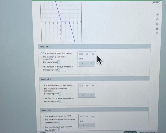 Solved The Function Is Never Increasing The Function Is 6160