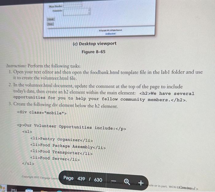 Solved (c) Desktop viewport Figure 8−65 Instructions: | Chegg.com