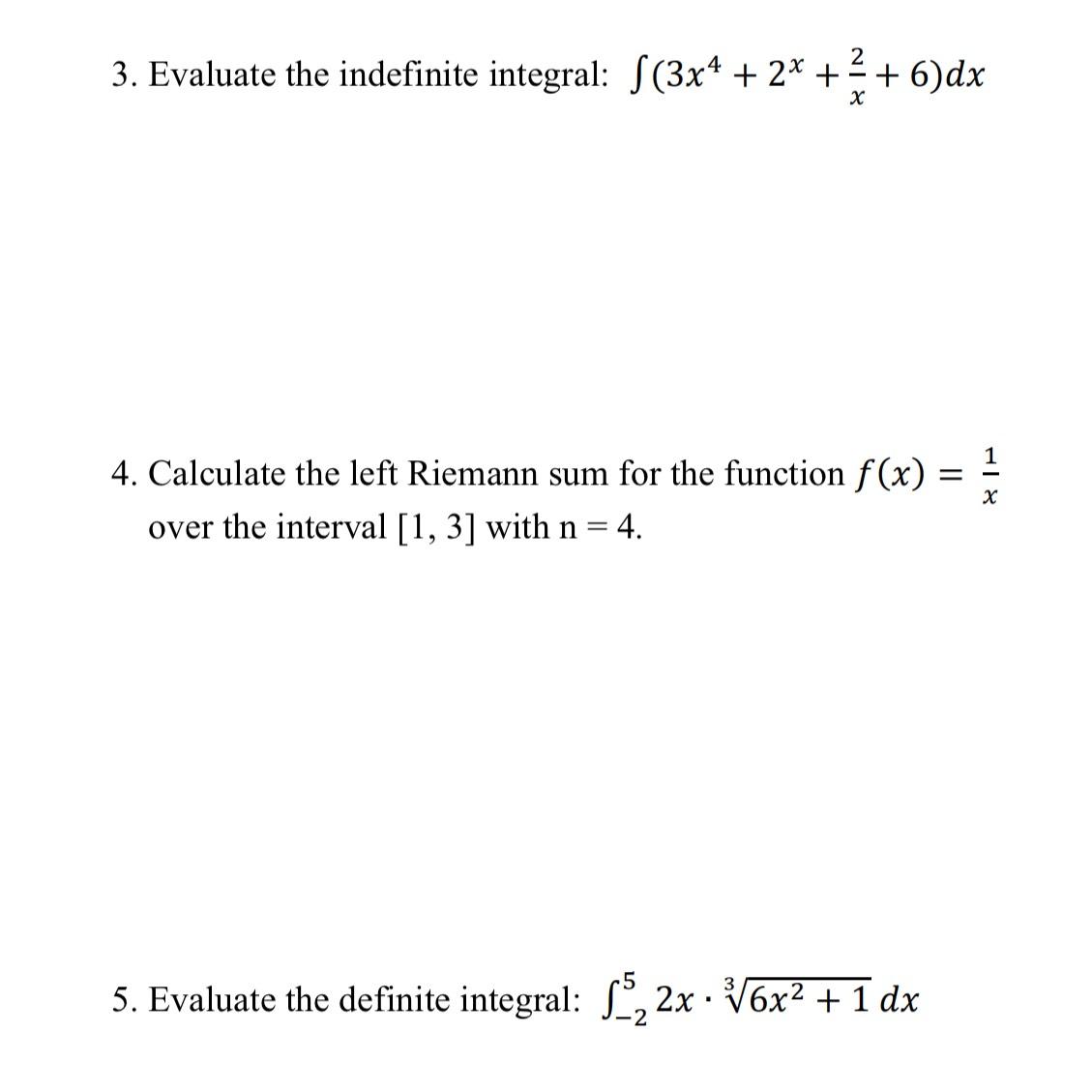 Solved Evaluate the indefinite integral: | Chegg.com