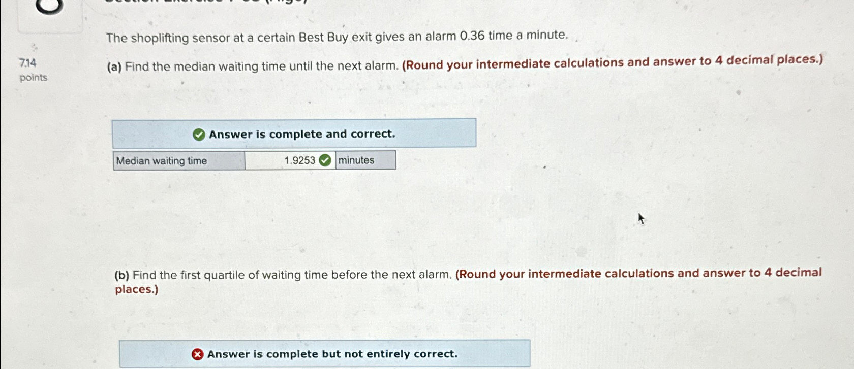 Solved The shoplifting sensor at a certain Best Buy exit | Chegg.com