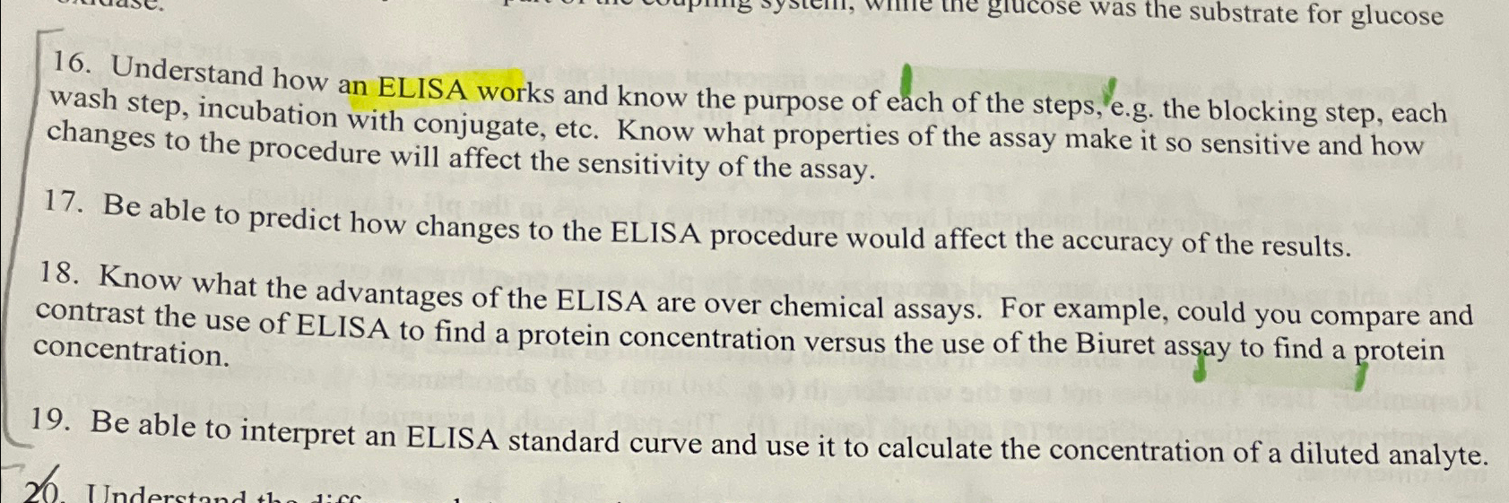Solved Understand how an ELISA works and know the purpose of | Chegg.com