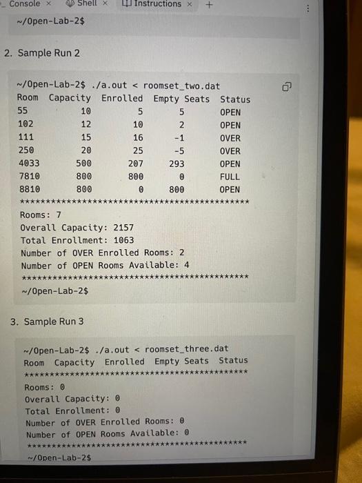 Solved 1. the room number, 2. the maximum capacity of the | Chegg.com