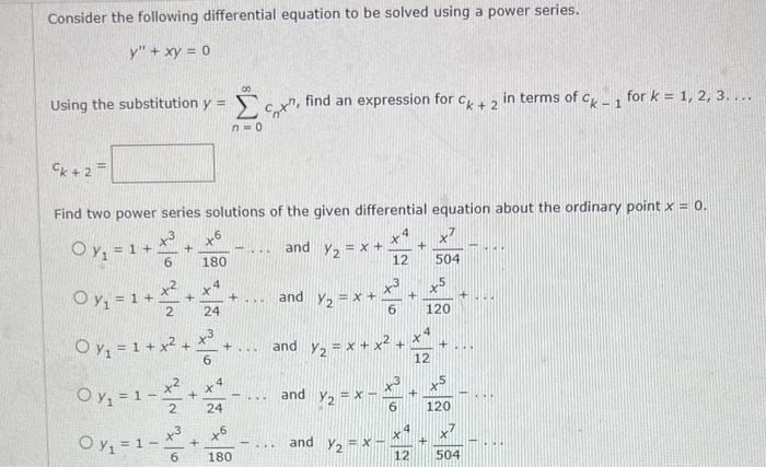 Solved Consider the following differential equation to be | Chegg.com