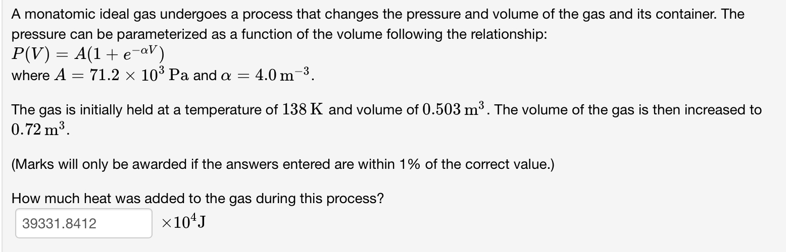 Solved A monatomic ideal gas undergoes a process that | Chegg.com