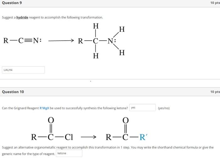 Solved Suggest a hydride reagent to accomplish the following | Chegg.com