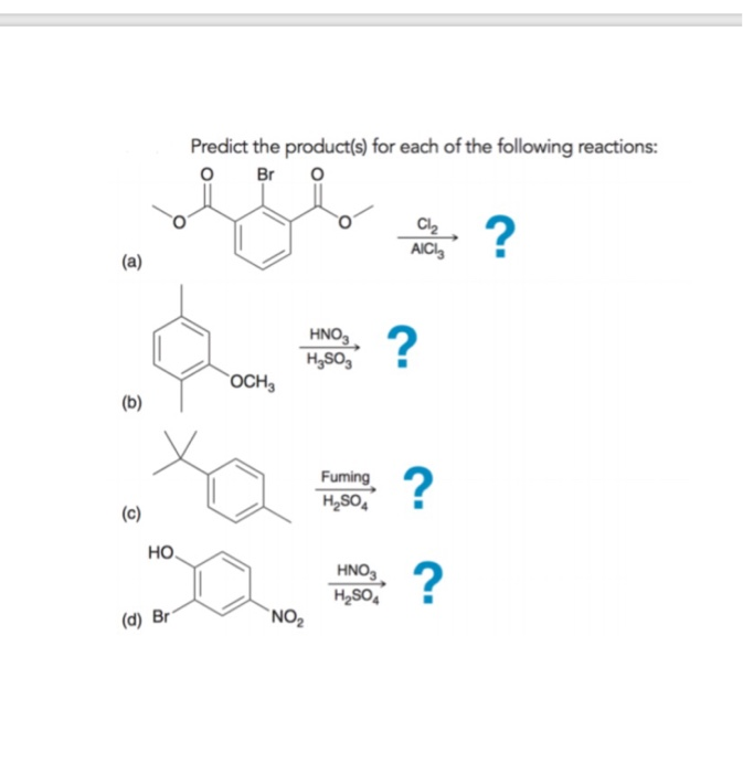 Solved Predict the product(s) for each of the following | Chegg.com