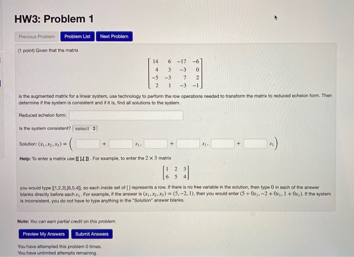 Solved HW3: Problem 1 Previous Problem Problem List Next | Chegg.com