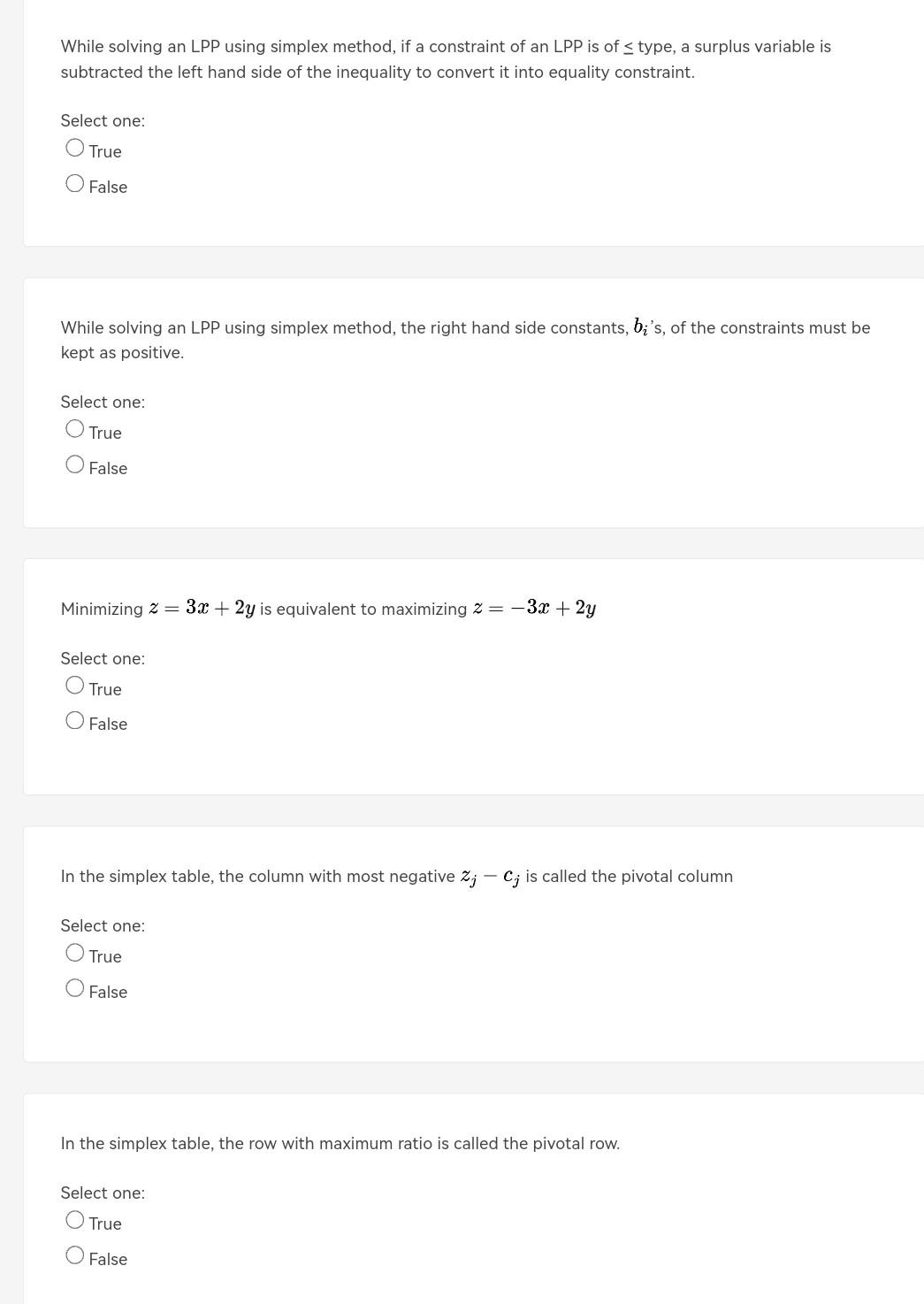 Solved While solving an LPP using simplex method, if a | Chegg.com