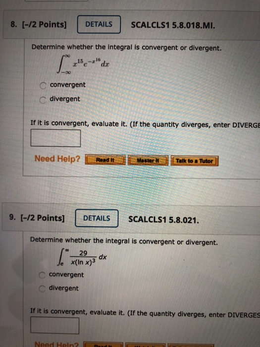 Solved 8. [-/2 Points] DETAILS SCALCLS1 5.8.018.MI. | Chegg.com