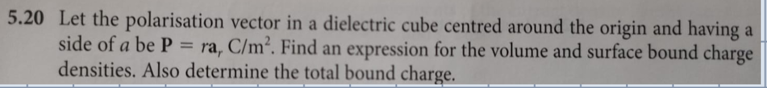 Solved 5.20 ﻿Let the polarisation vector in a dielectric | Chegg.com
