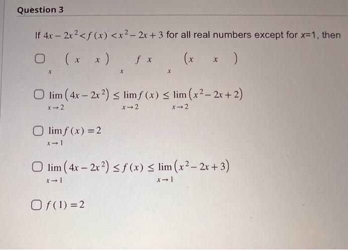 Solved 4x−2x2 | Chegg.com