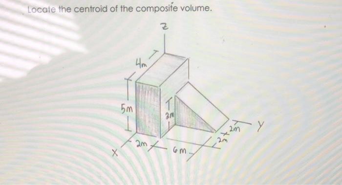 Solved Locate the centroid of the composite volume. | Chegg.com