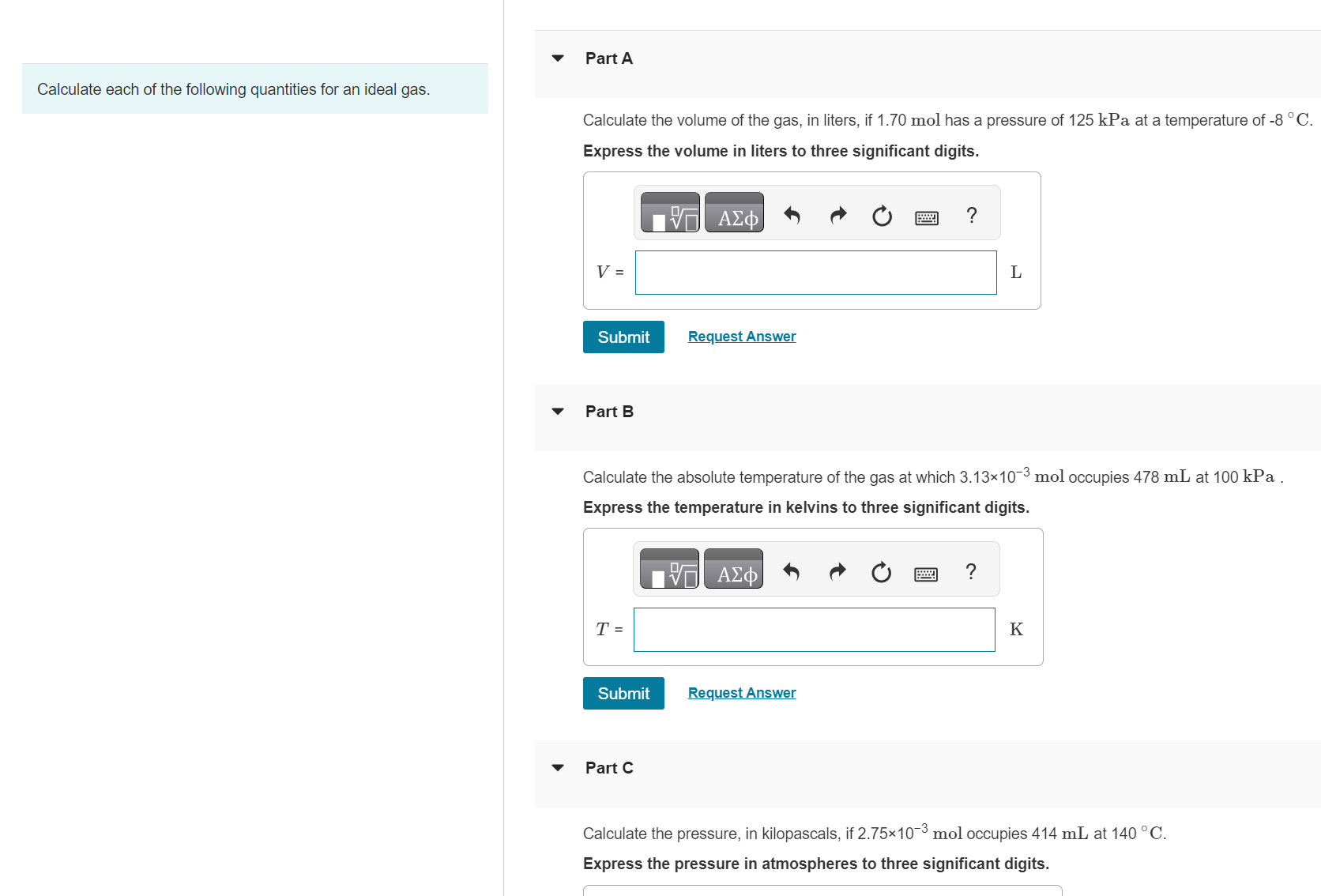 Solved Calculate each of the following quantities for an | Chegg.com