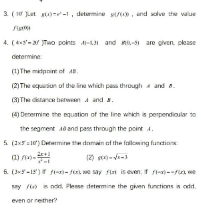 Solved 4. (4x5=20% ]Two points (-13) and B(0-5) are given, | Chegg.com