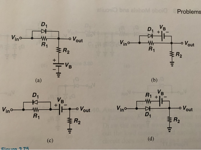 Solved 3.25 Plot the input/output characteristic of the | Chegg.com