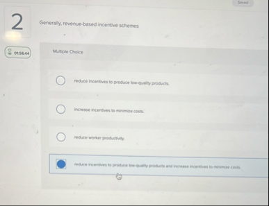 Solved StivedGenerally, revenue-based incentive | Chegg.com