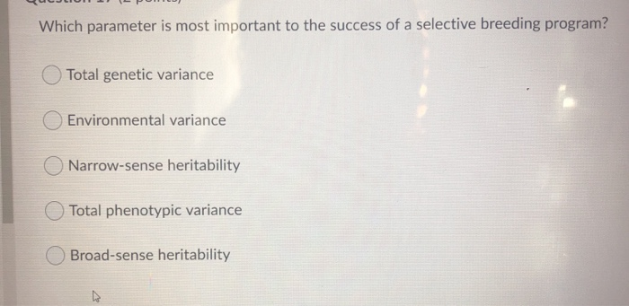 Solved Which parameter is most important to the success of a | Chegg.com