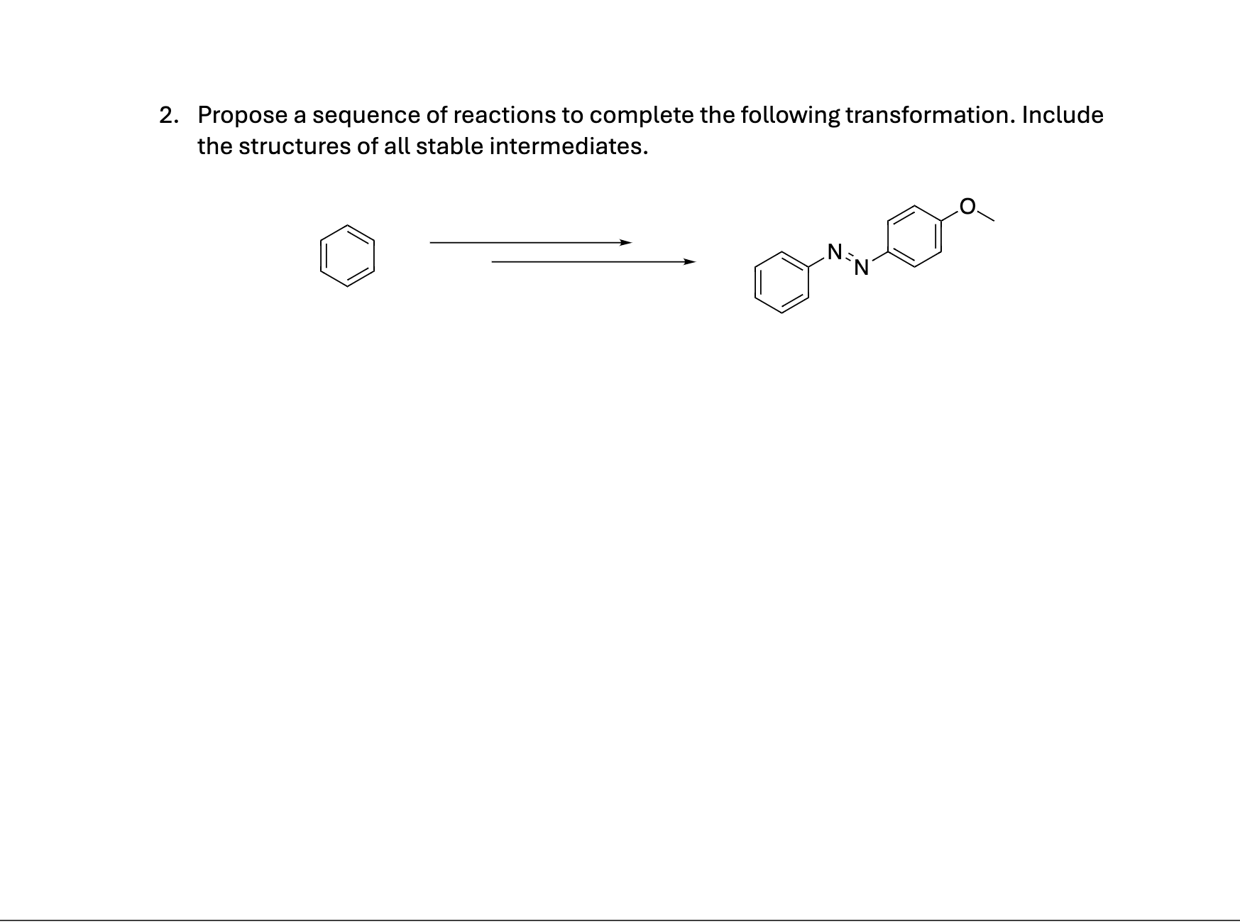 Solved 2. ﻿Propose a sequence of reactions to complete the | Chegg.com