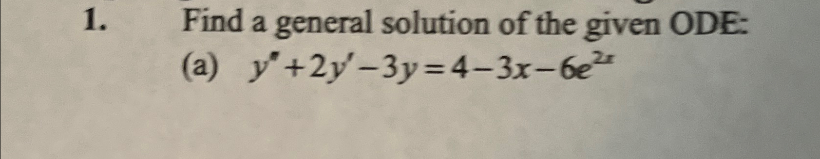 Solved Find a general solution of the given | Chegg.com