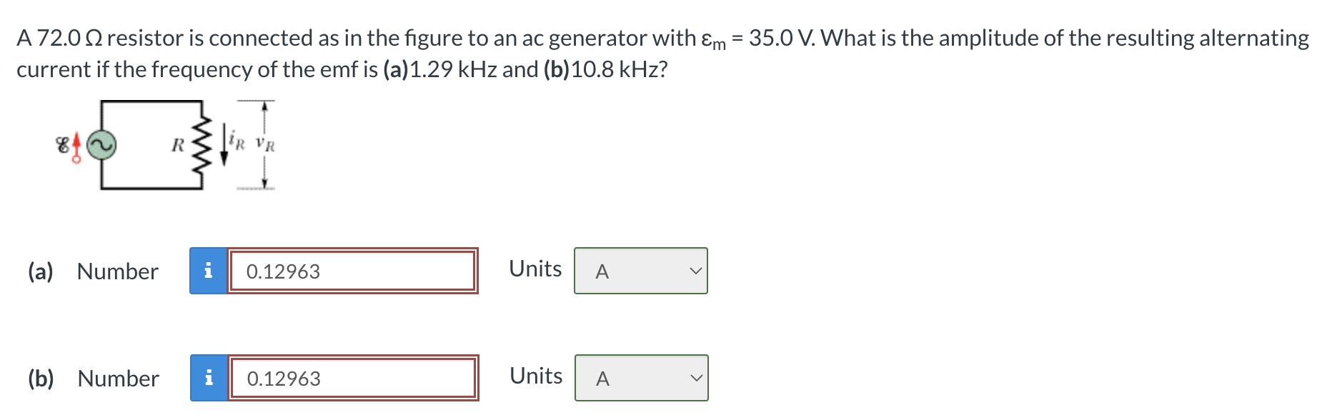 Solved A 72.0Ω ﻿resistor is connected as in the figure to an | Chegg.com