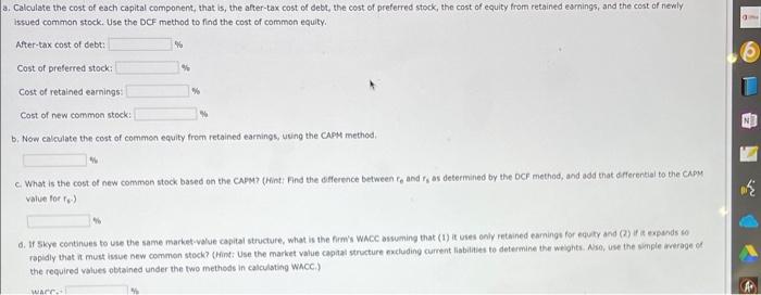 Solved Excel Activity: Calculating the WMCC Here is the | Chegg.com