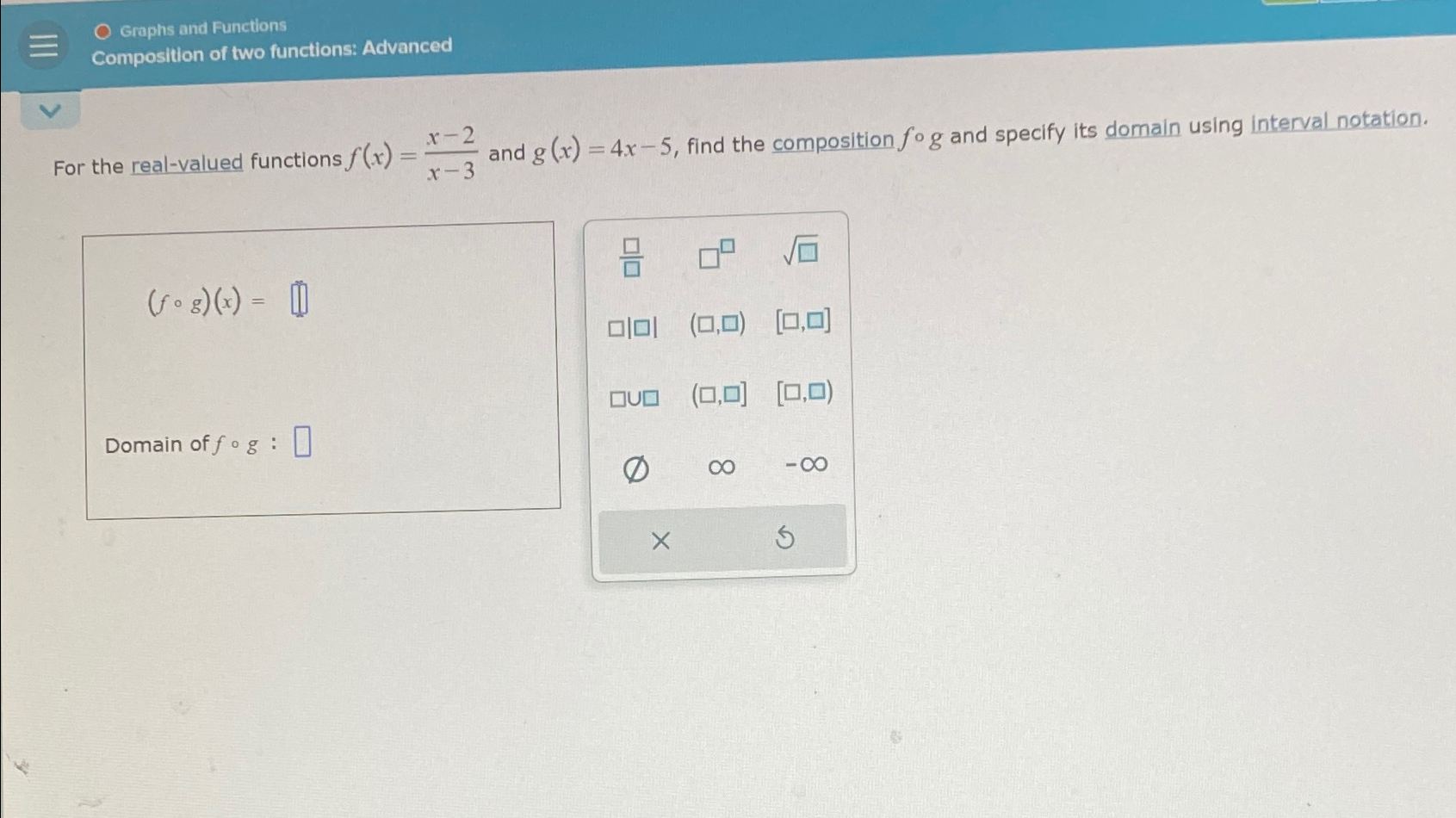 Solved Graphs and FunctionsComposittion of two functions: | Chegg.com