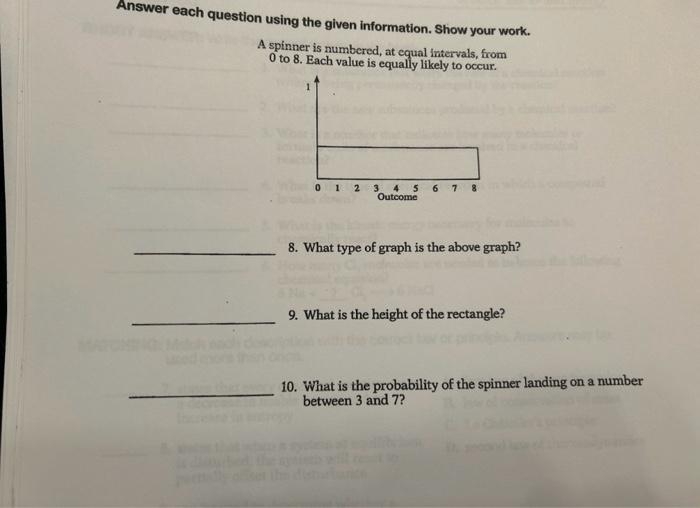 Solved Answer each question using the given information. | Chegg.com