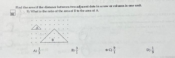 Solved Find the area if the distance between two adj acent | Chegg.com