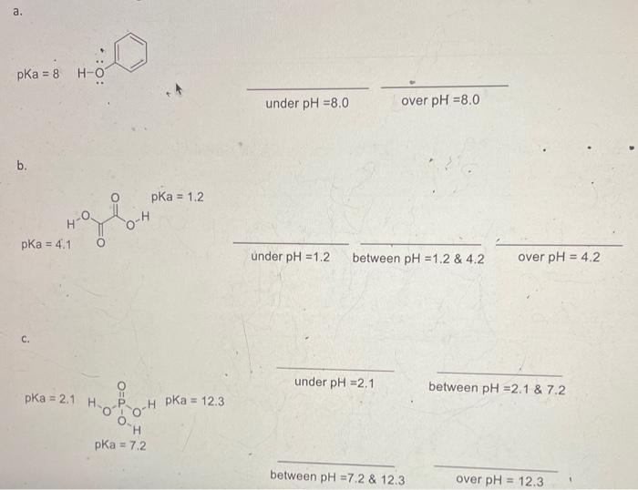 Solved Given the pKa values below draw the major specied | Chegg.com