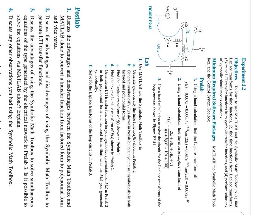 Solved Experiment 2.2 Objectives To learn to use MATLAB and | Chegg.com
