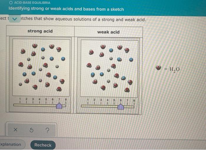 Solved O ACID-BASE EQUILIBRIA Identifying strong or weak | Chegg.com