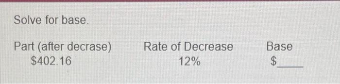 Solved Solve for base. \begin{tabular}{ccc} Part (after | Chegg.com