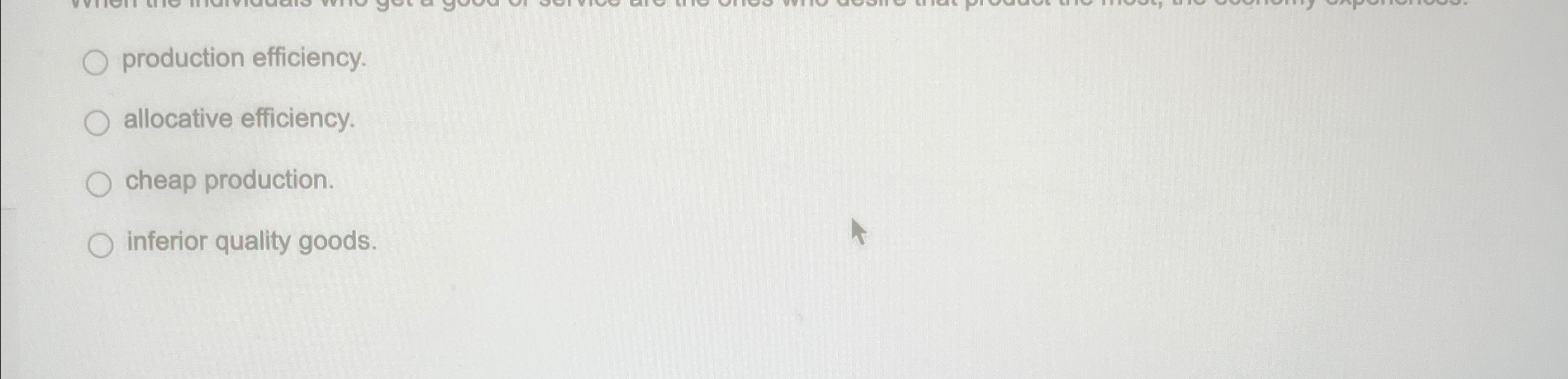 Solved production efficiency.allocative efficiency.cheap | Chegg.com