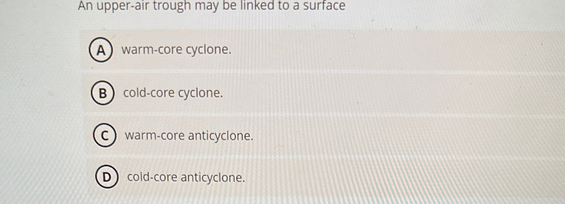 Solved An upper-air trough may be linked to a | Chegg.com