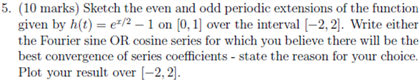 Solved Sketch the even and odd periodic extensions of the | Chegg.com