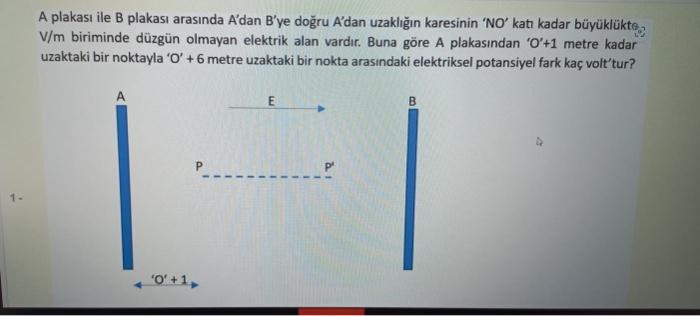 Solved 1- A plakası ile B plakası arasında A'dan B'ye doğru | Chegg.com