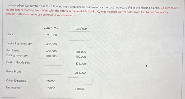 Solved Justin Herbert Corporation has the following | Chegg.com