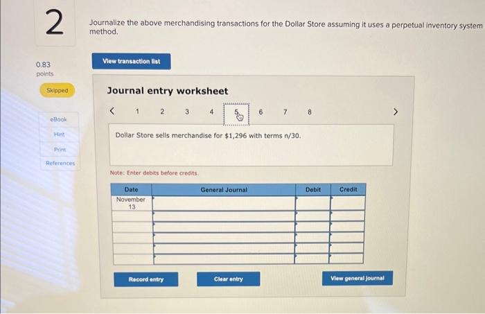 Solved Journalize the above merchandising transactions for | Chegg.com
