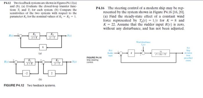 Solved P4.4 A control system has two forward paths, as shown | Chegg.com