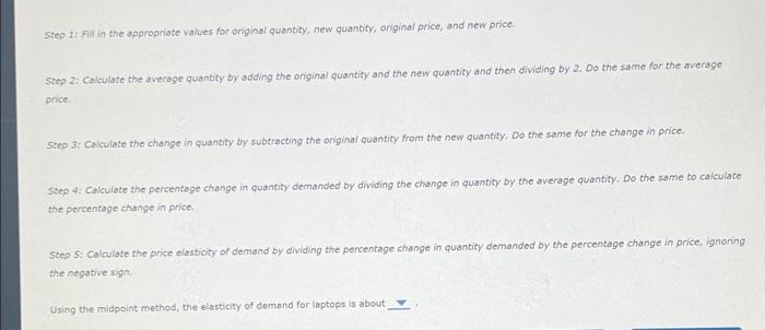 Solved 1. Calculating the price elasticity of demand: A step | Chegg.com