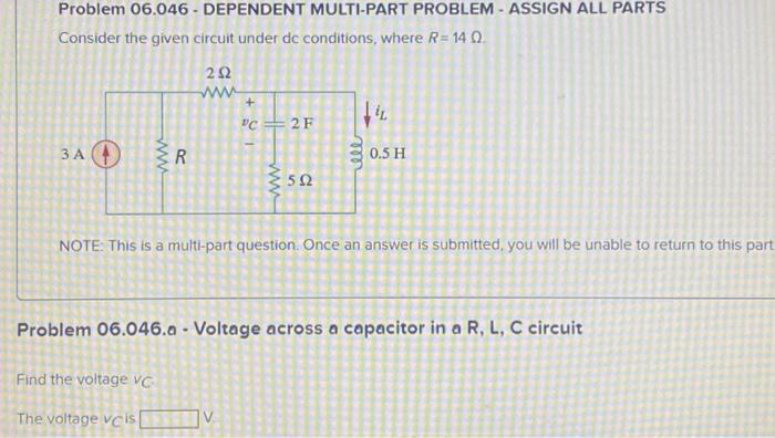 Solved Problem 06046 Dependent Multi Part Problem 