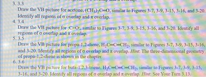 Draw the VB picture for acetone, (CH3)2C=O, similar | Chegg.com