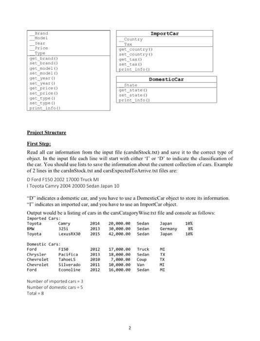 Project Objectives - Reviewing OOP - Reviewing | Chegg.com
