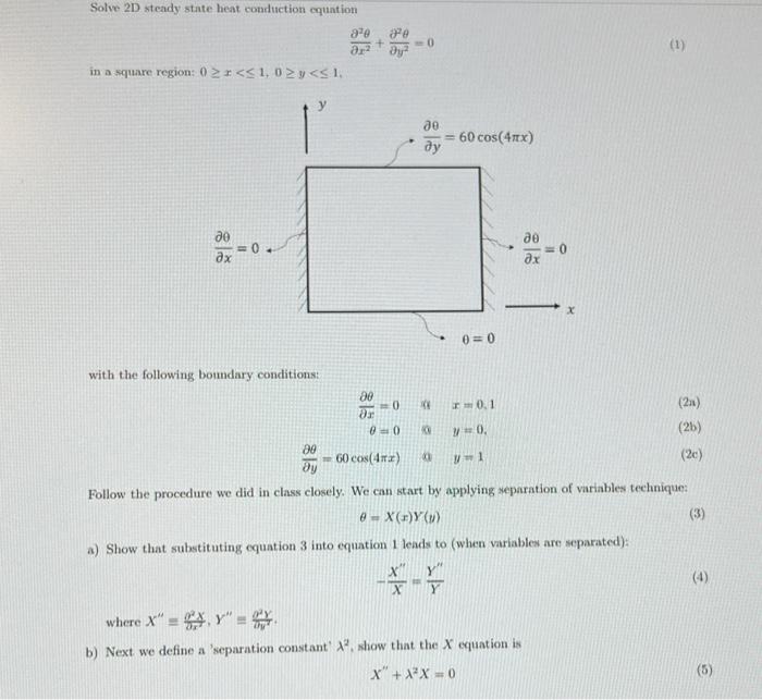 Solved Solve 2D steady state heat conduction equation | Chegg.com