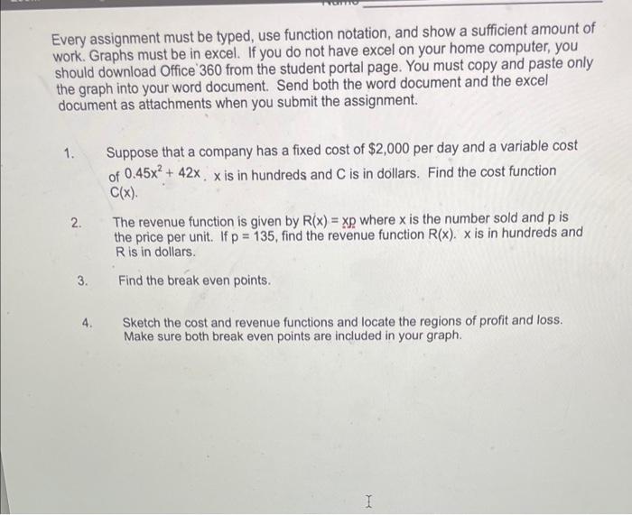 Solved Every assignment must be typed, use function | Chegg.com