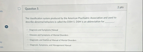 Solved Question 52 ﻿ptsThe classification system produced by | Chegg.com
